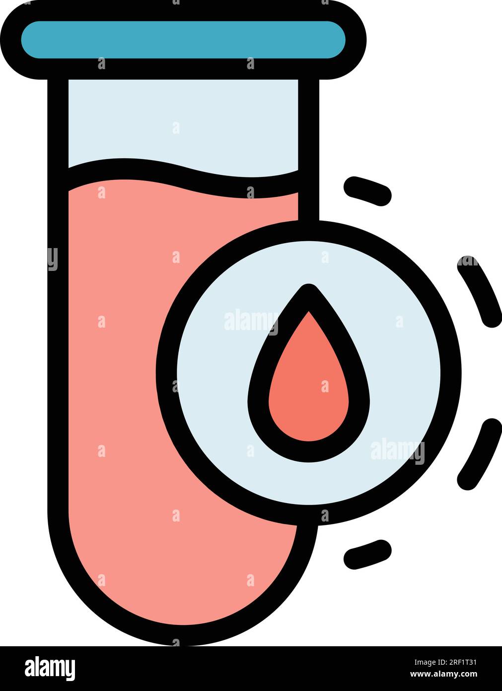 Blood test tube icon outline vector. Medical analysis. Laboratory flask ...