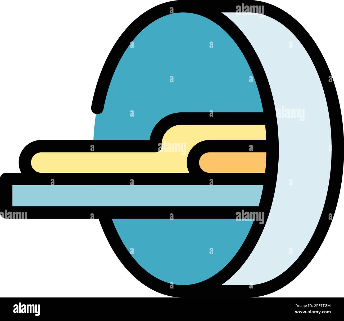 Brain mri icon outline vector. Magnetic resonance. Medical scanner ...