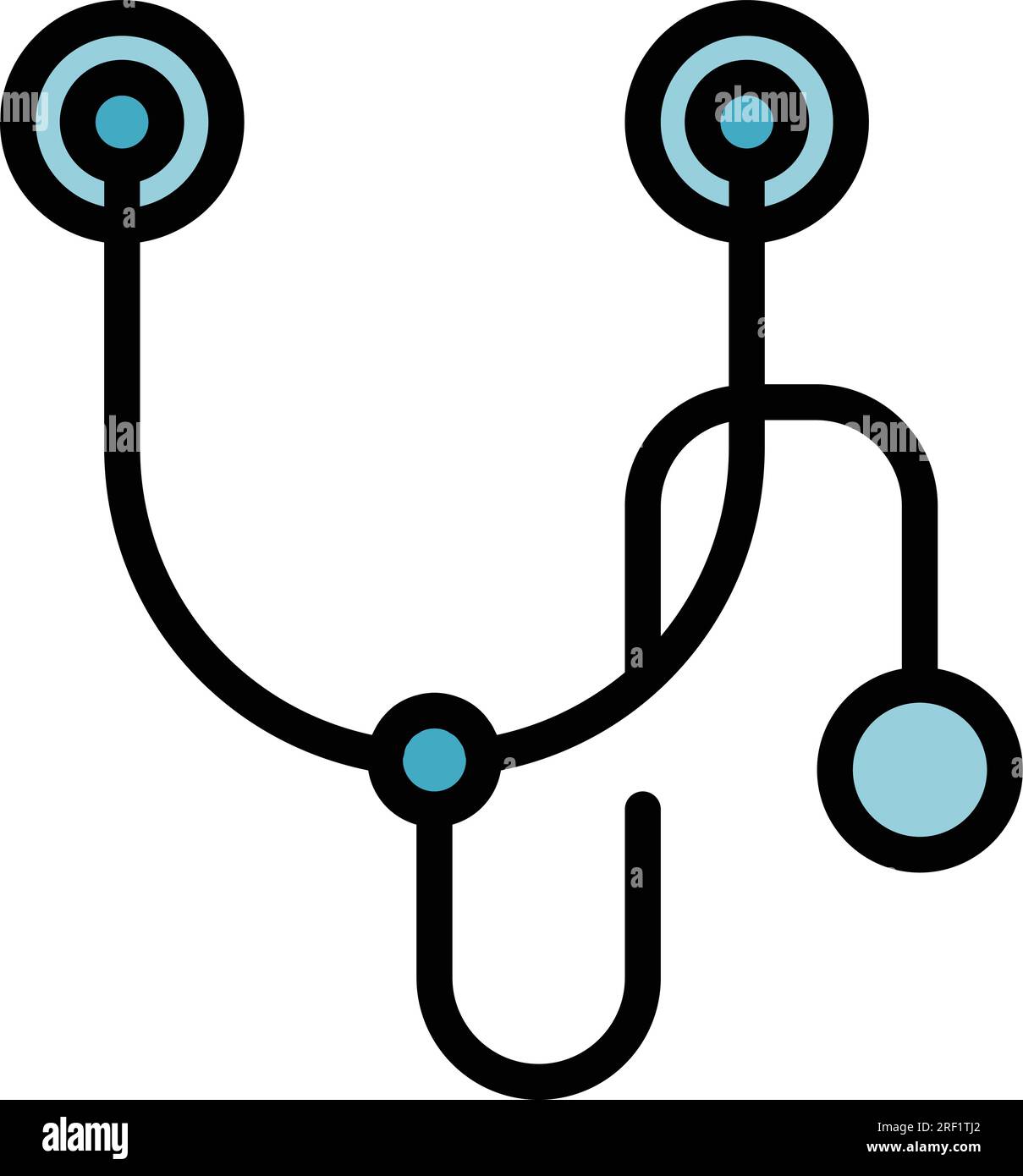 Doctor stethoscope icon outline vector. Medical care. Health checkup ...