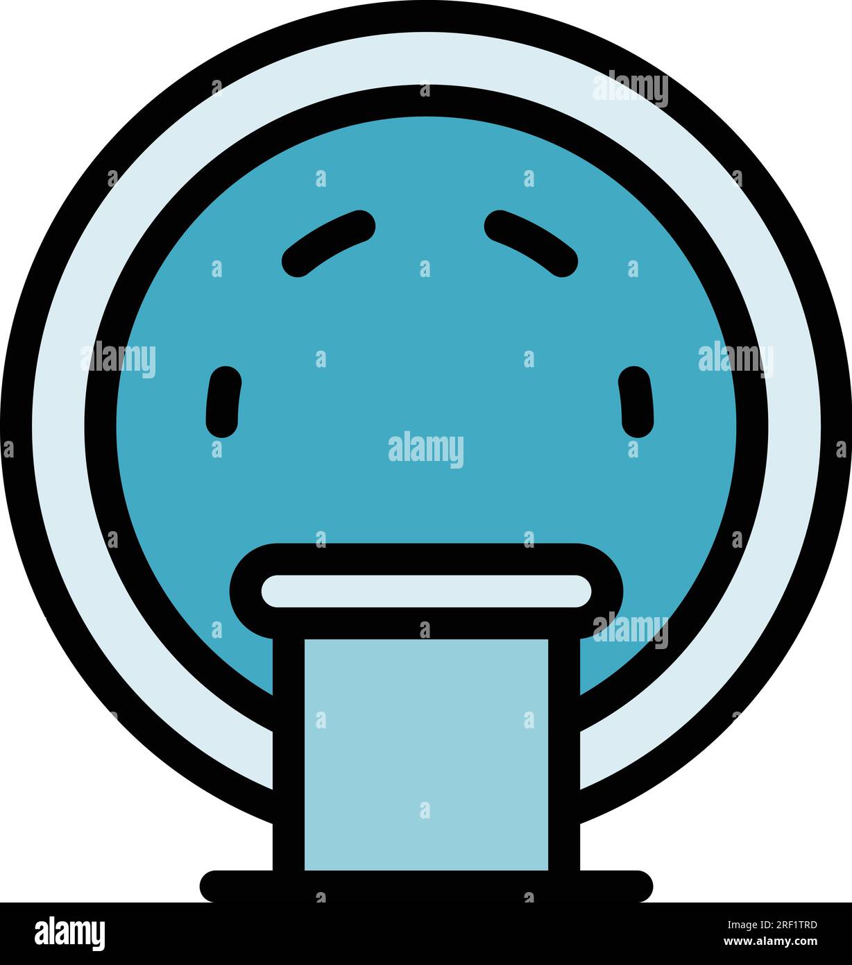 Lying mri icon outline vector. Imaging machine. Medical scan color flat ...