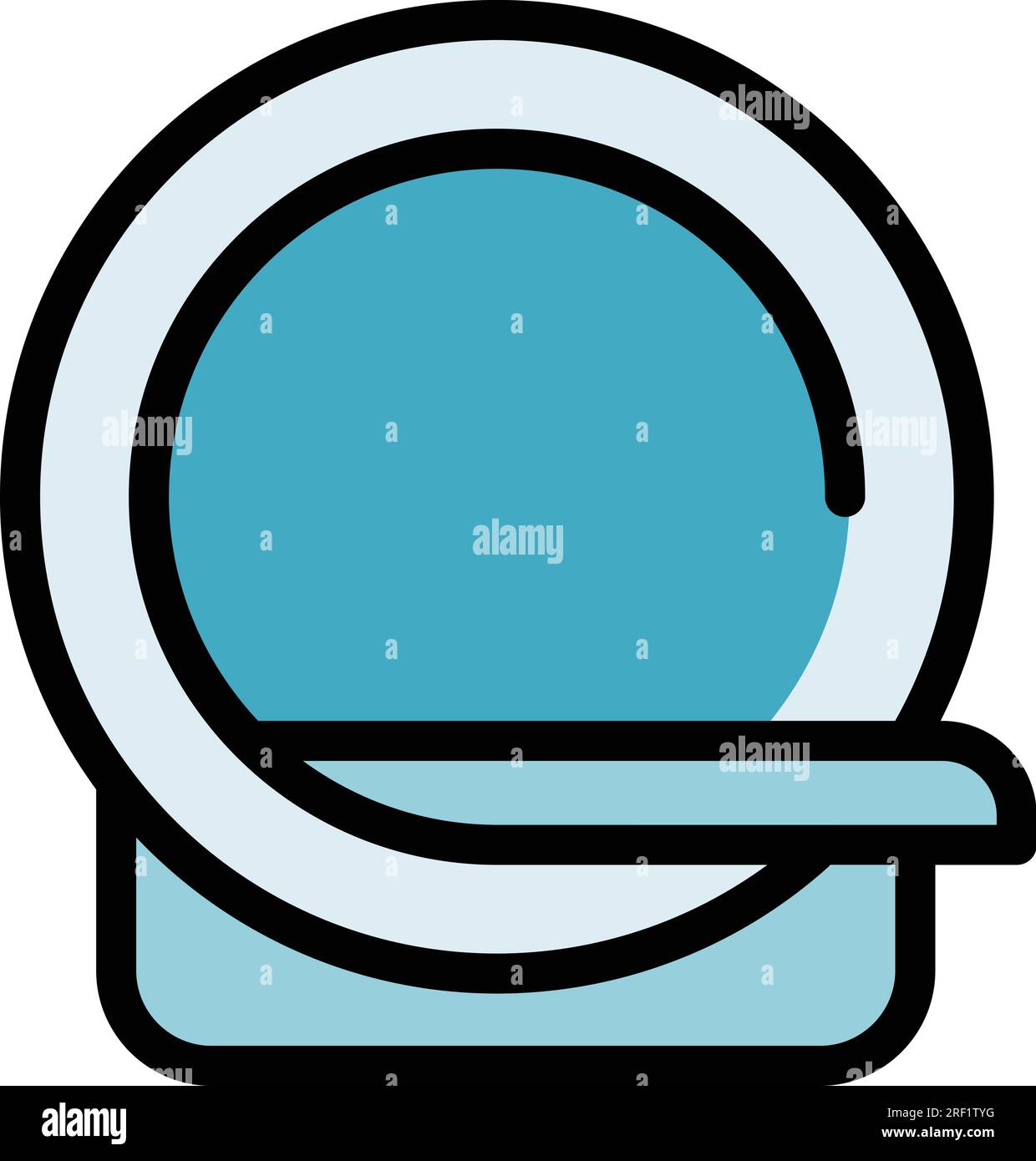 Mri diagnosis icon outline vector. Magnetic resonance. Medical scanner ...
