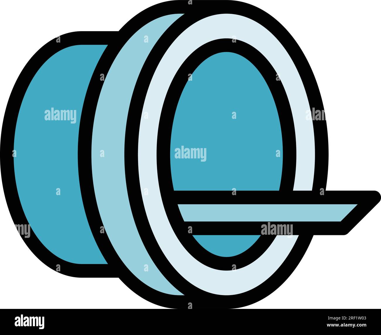 Mri icon outline vector. Ct scan. Medical scanner color flat Stock ...