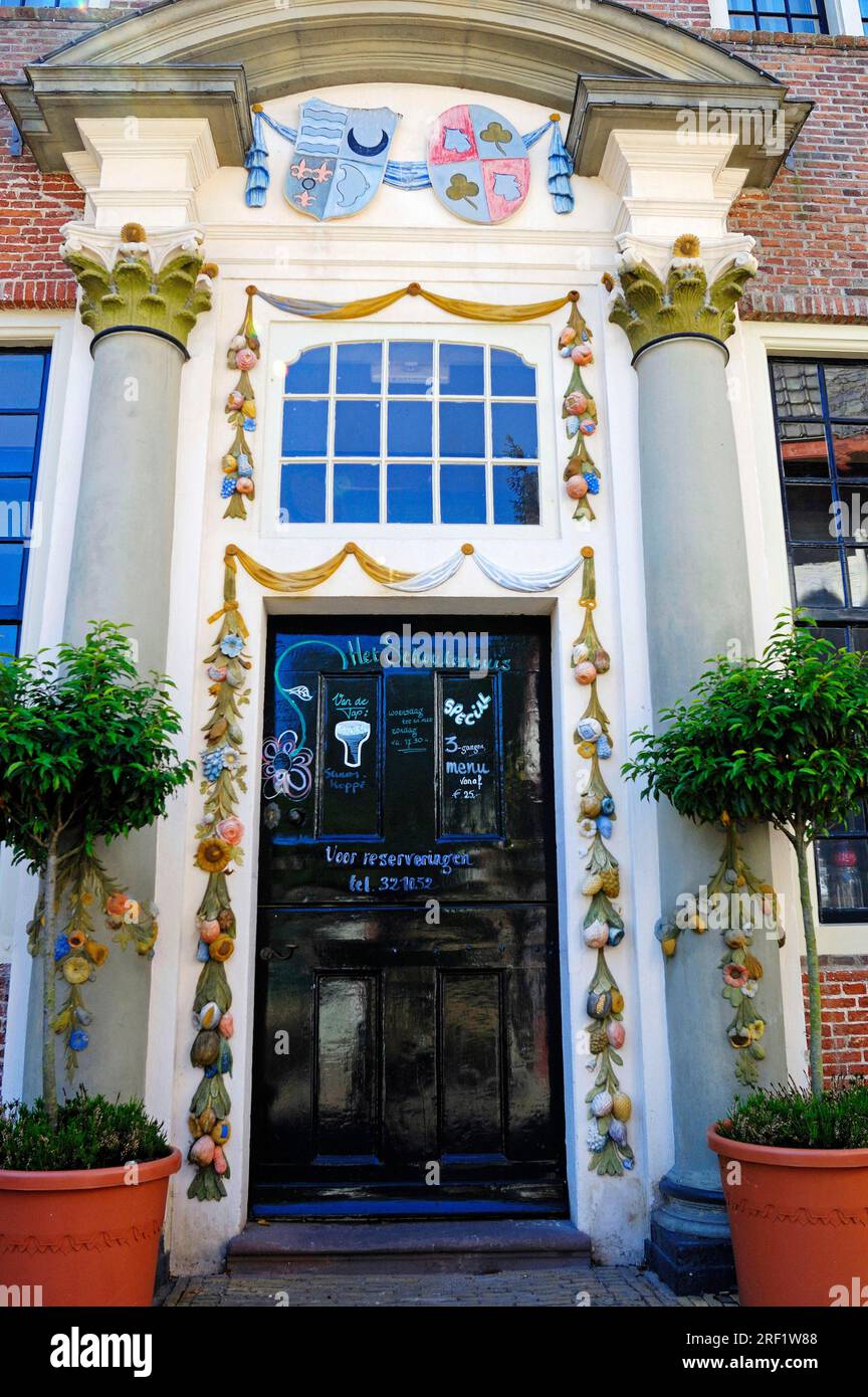 Entrance from Restaurant, Den Burg, Texel, Netherlands Stock Photo - Alamy