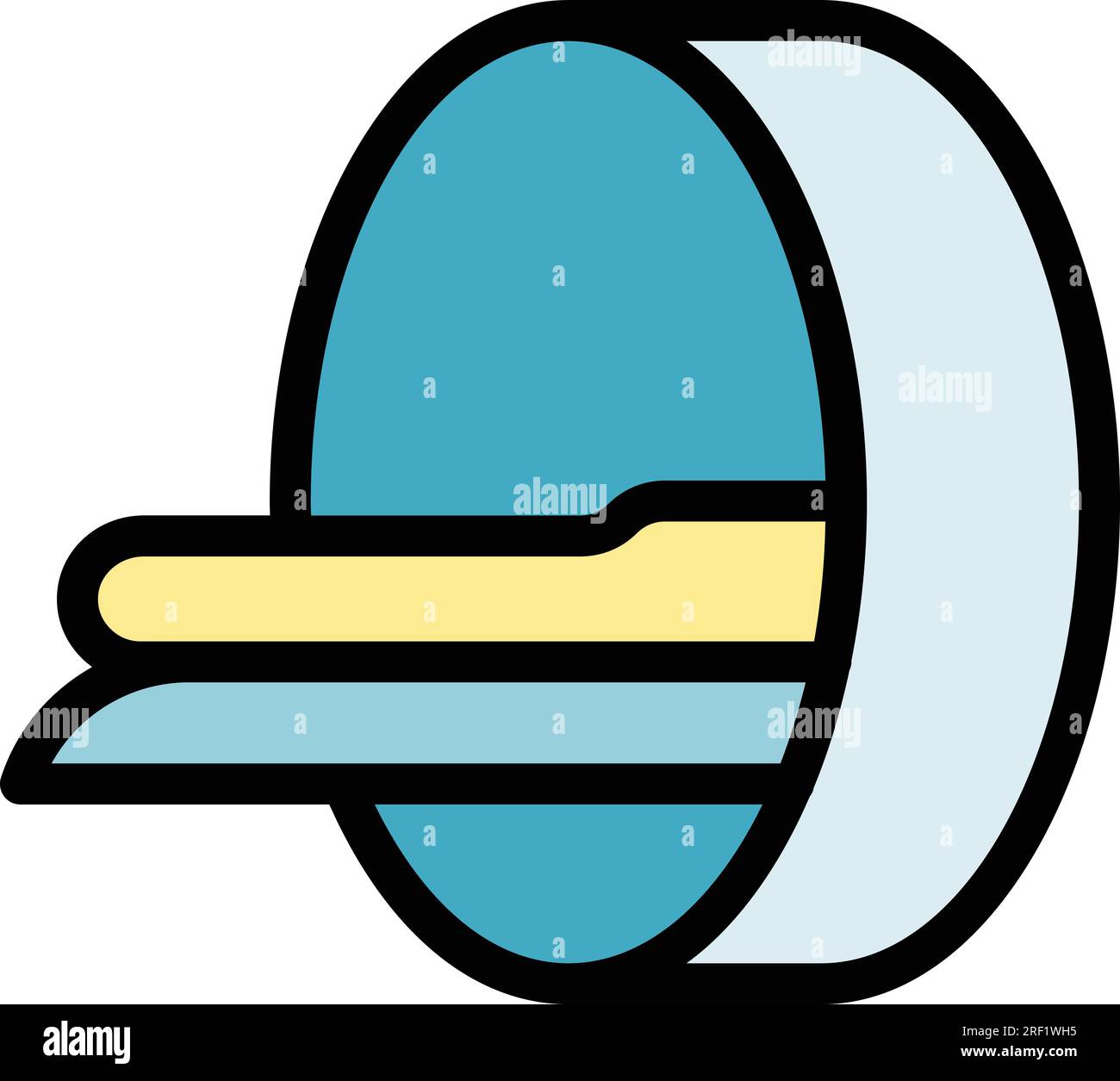 Body mri icon outline vector. Magnetic resonance. Medical imaging color ...