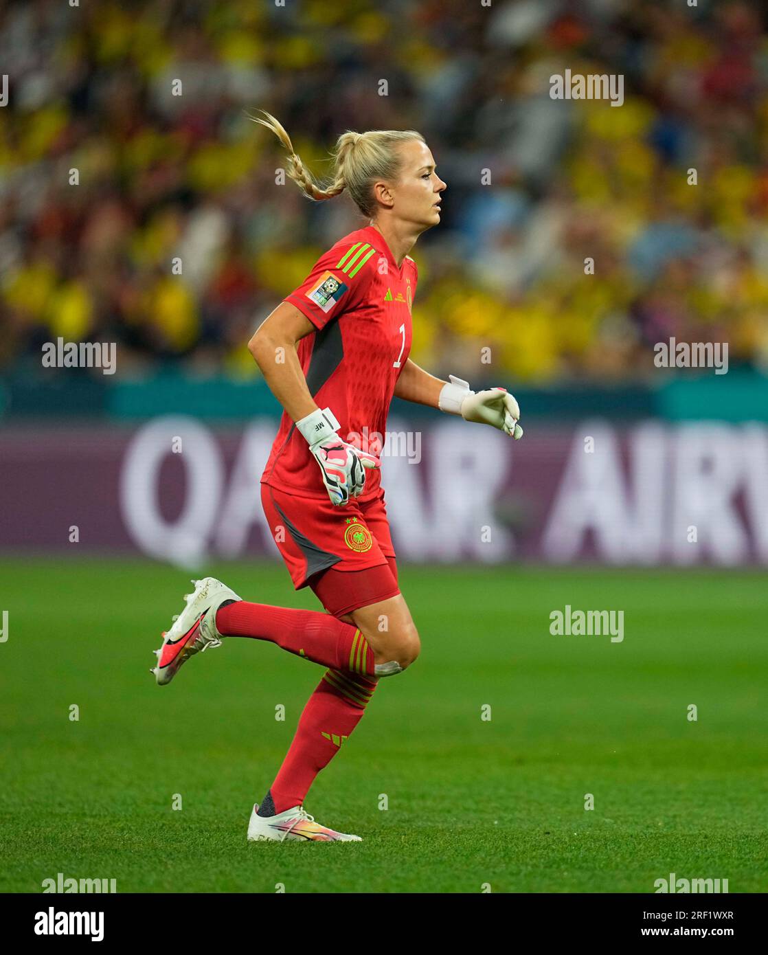 July 30 2023: Merle Frohms (Germany) looks on during a game, at, . Kim ...