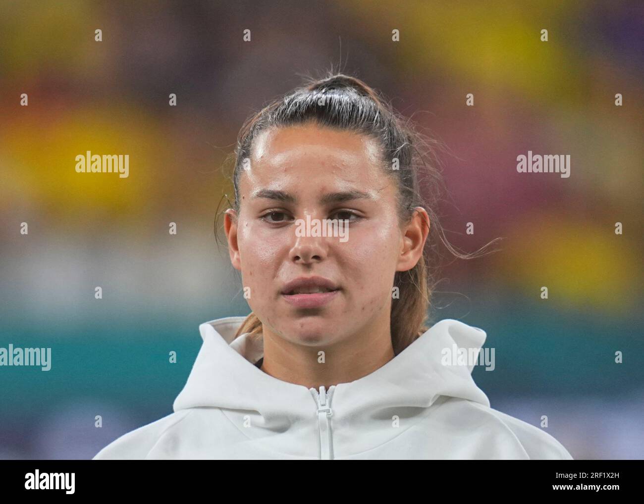 July 30 2023: Lena Oberdorf (Germany) looks on during a game, at, . Kim ...