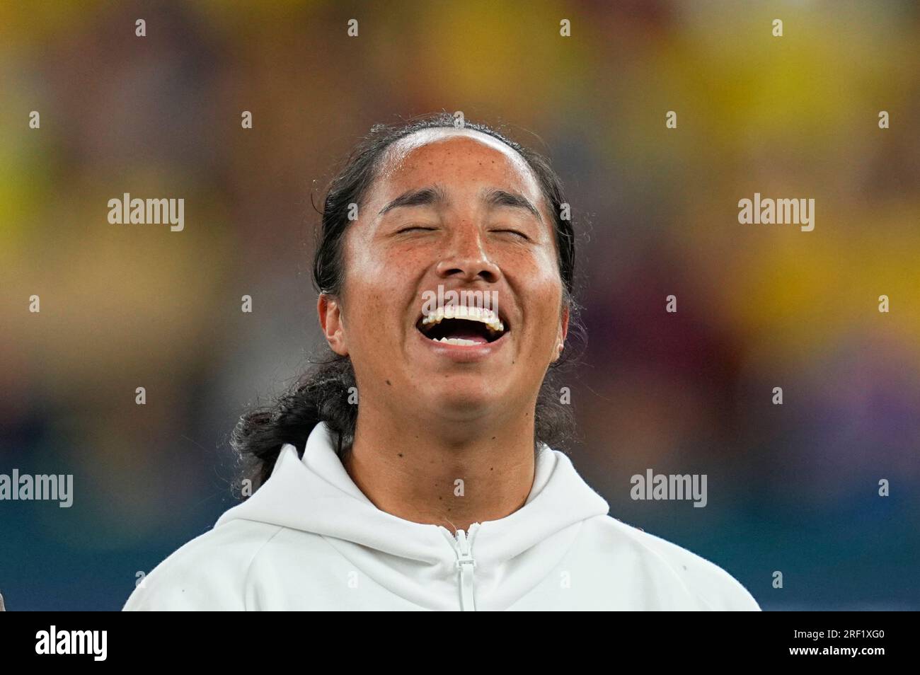 July 30 2023: Mayra Ramirez (Colombia) gestures during a game, at ...