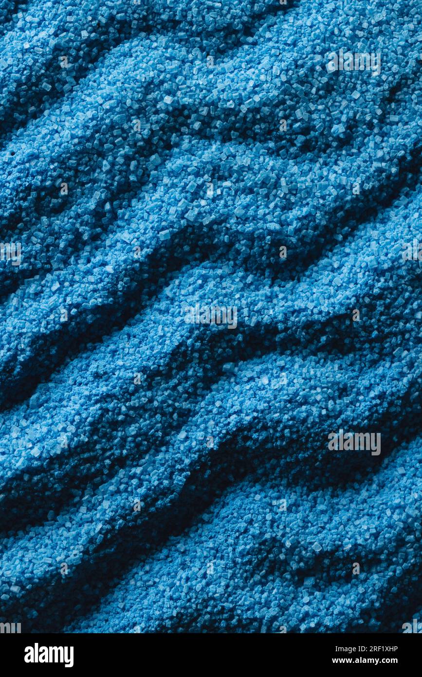 Close up of pattern of blue sand and copy space background Stock Photo ...