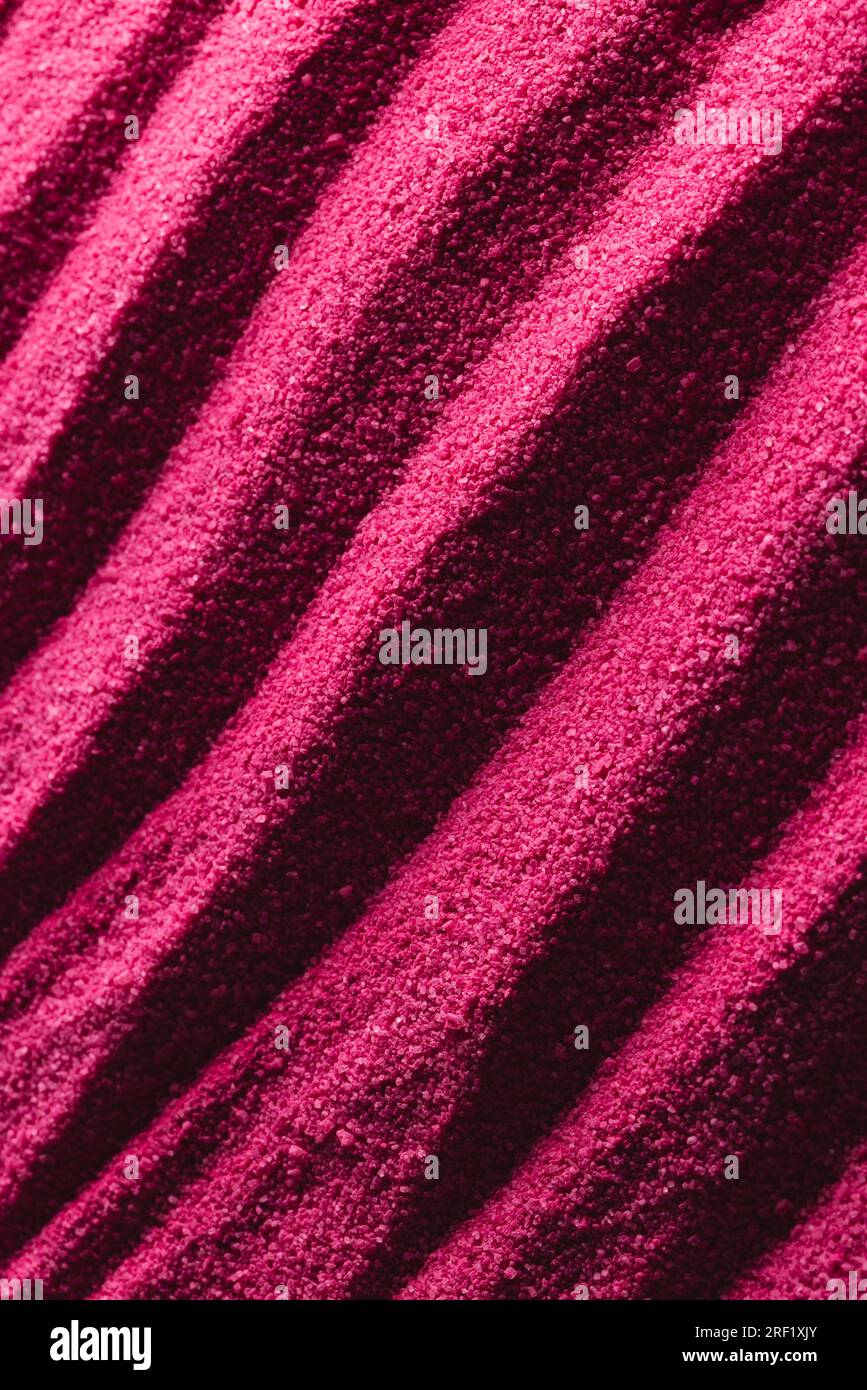 Close up of pattern of pink sand and copy space background Stock Photo ...