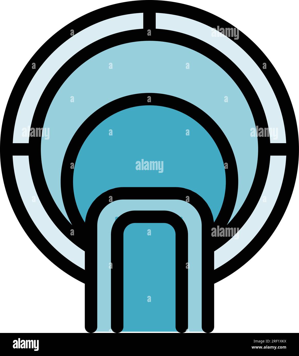 Diagnostic mri icon outline vector. Magnetic resonance. Medical scanner ...