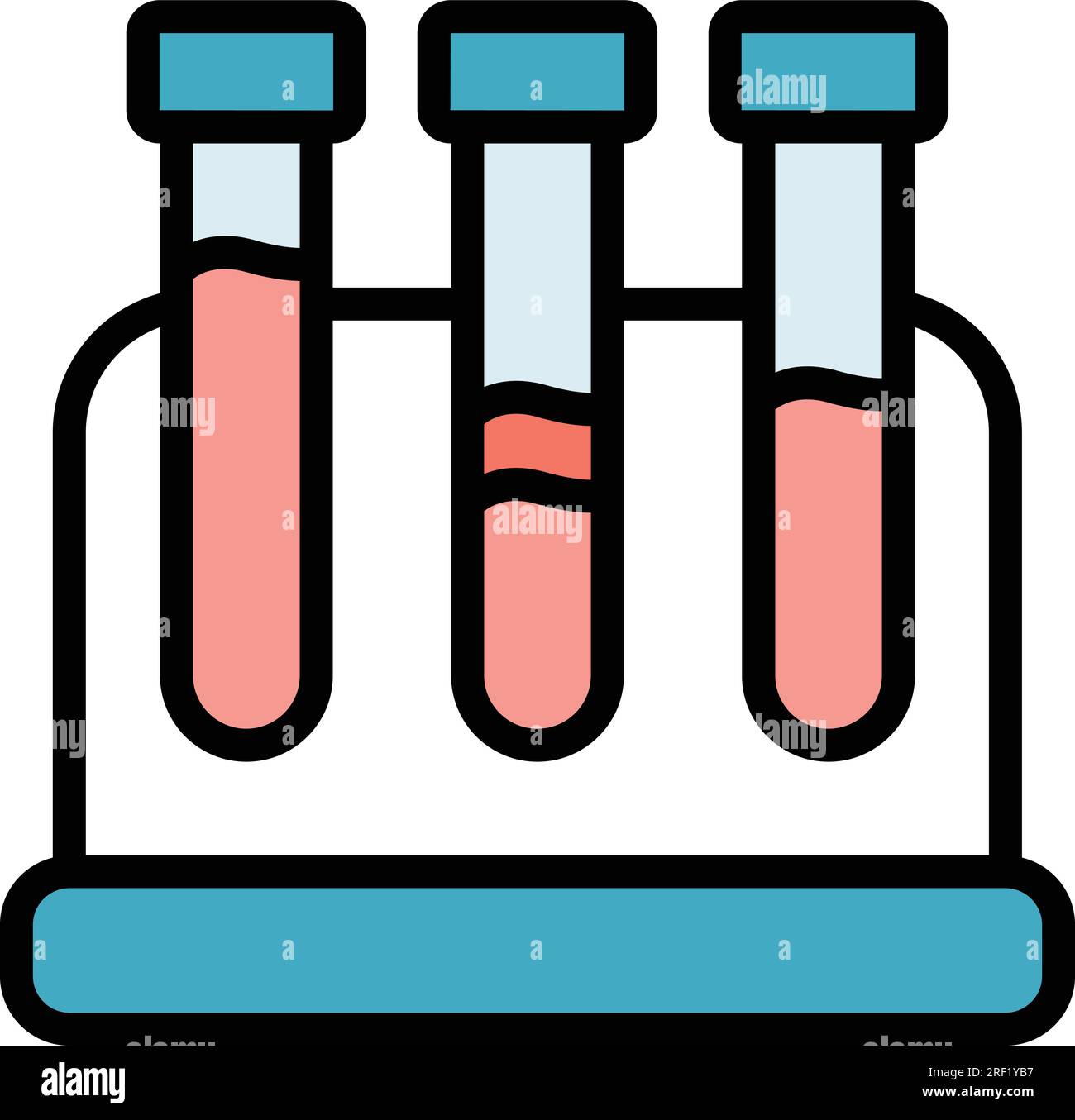 Medical test tube stand icon outline vector. Chemistry laboratory. Drug ...