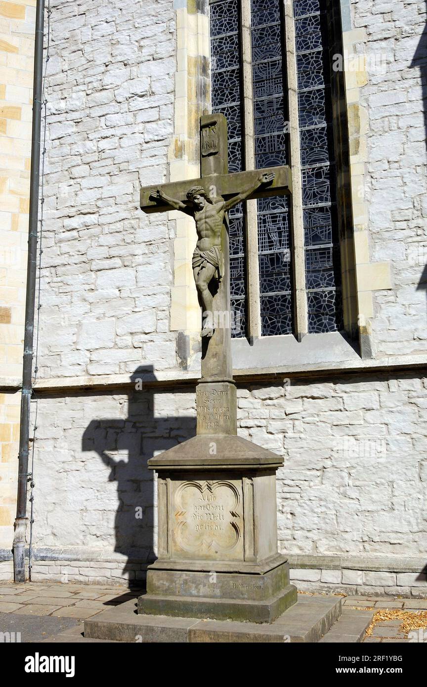 Cross at St. Christophorus parish church, Werne, North Rhine-Westphalia ...