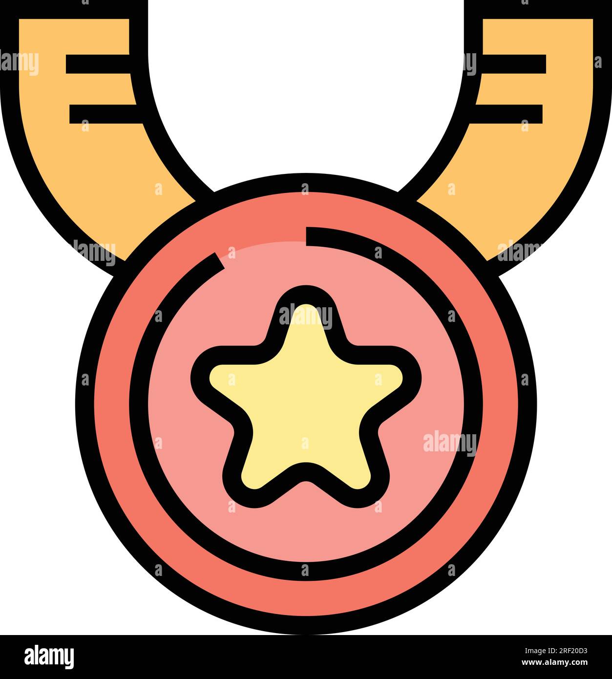 Speaker medal icon outline vector. Platform staff. Room contest color ...