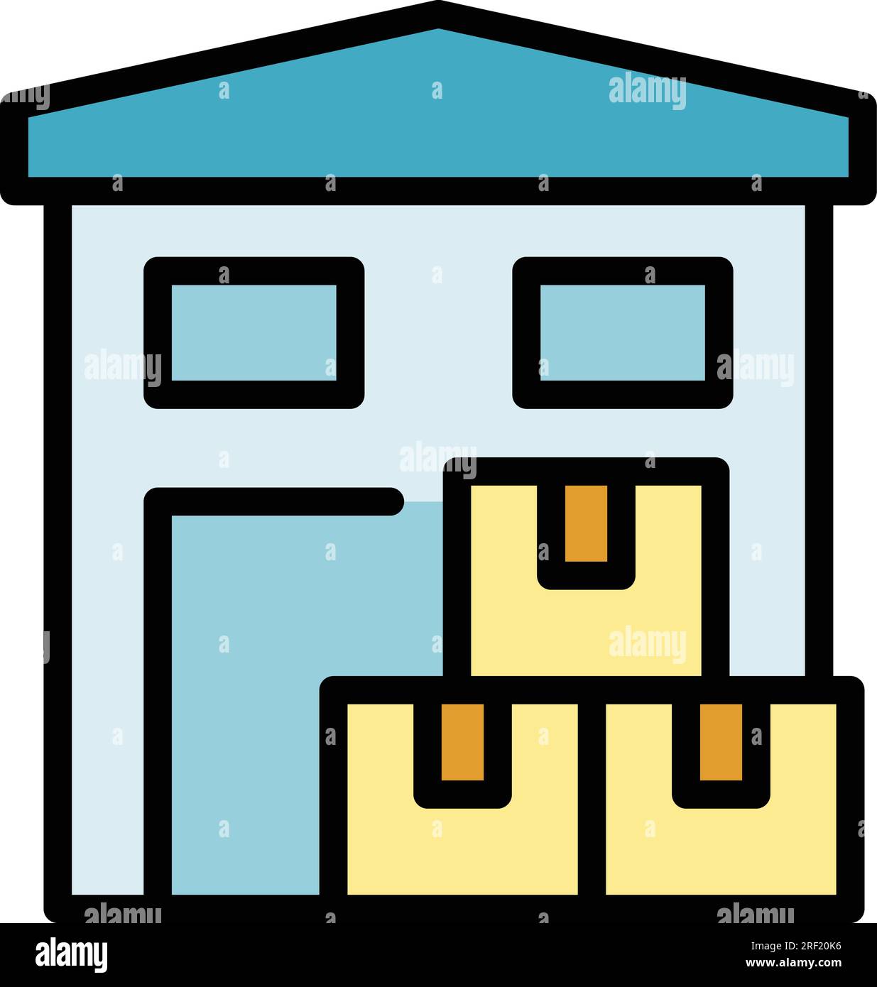 Receiving the food parcel Stock Vector Images - Alamy