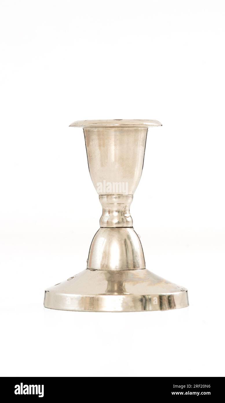 Antique Candlestick Isolated on White Background Stock Photo - Alamy