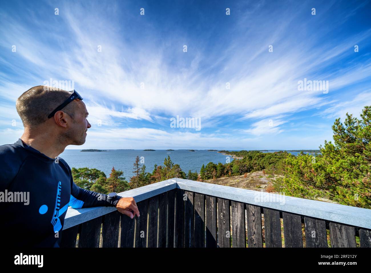 A view from observation tower at Utterböte island, Kirkkonummi, Finland ...