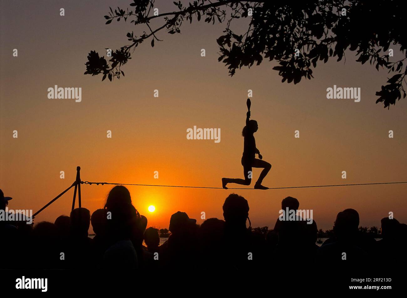 Key West tightrope walker Stock Photo - Alamy