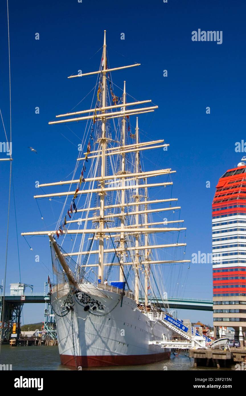 Four-masted barque 'Viking', Gothenburg, Vaestergoetland, Sweden Stock ...