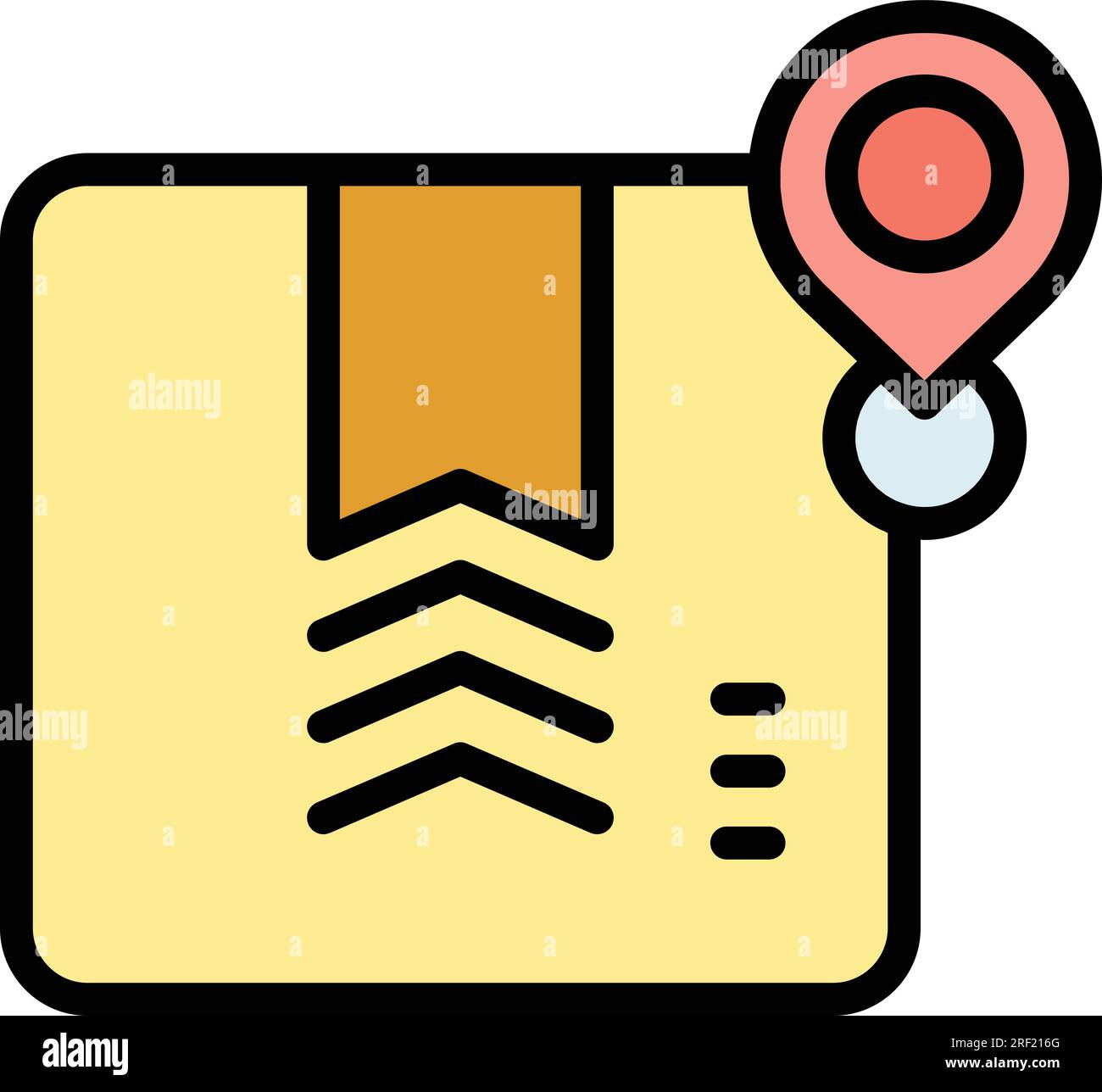 Parcel city location icon outline vector. Delivery app. Package service ...