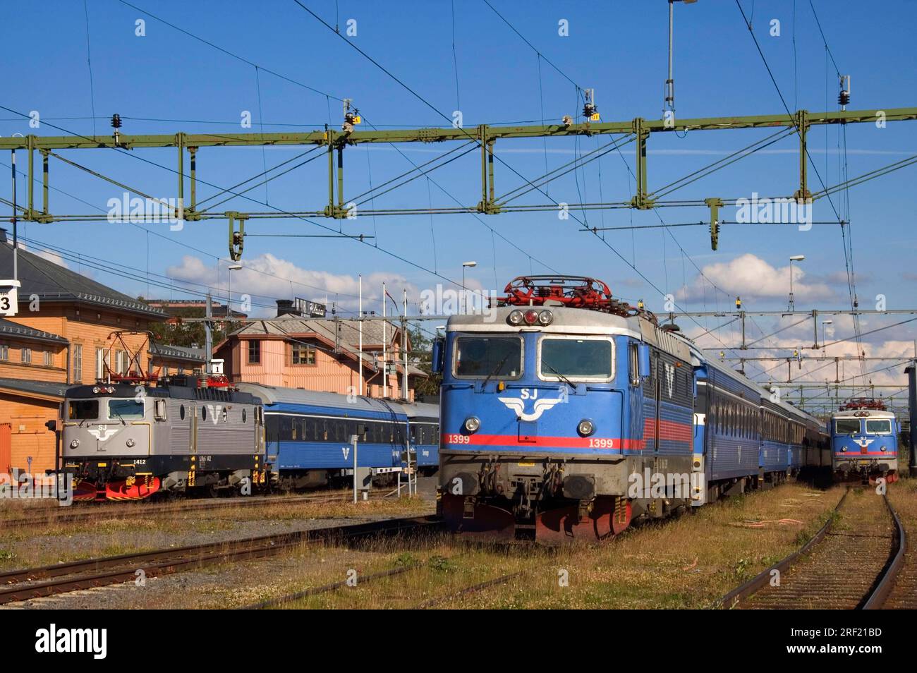 Trains in the station, Storlien, Sweden Stock Photo - Alamy