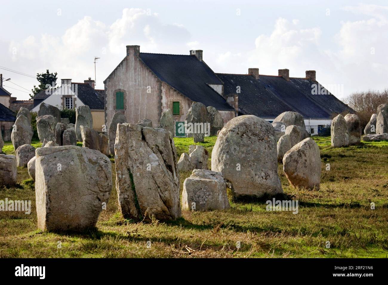 Megaliths, old country house, Carnac, Morbihan, Brittany, Karnag ...
