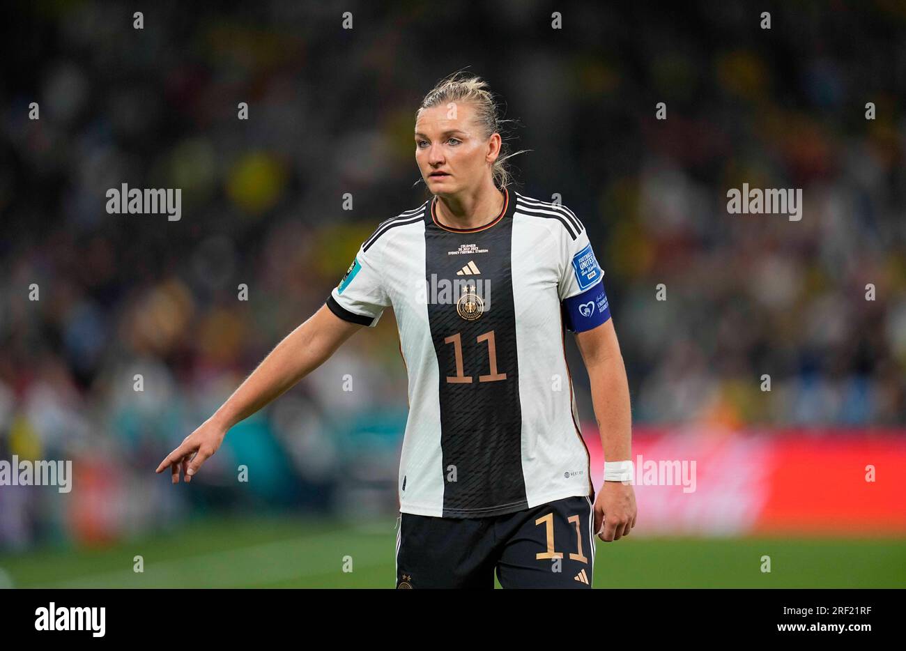 July 30 2023: Alexandra Popp (Germany) looks on during a game, at ...