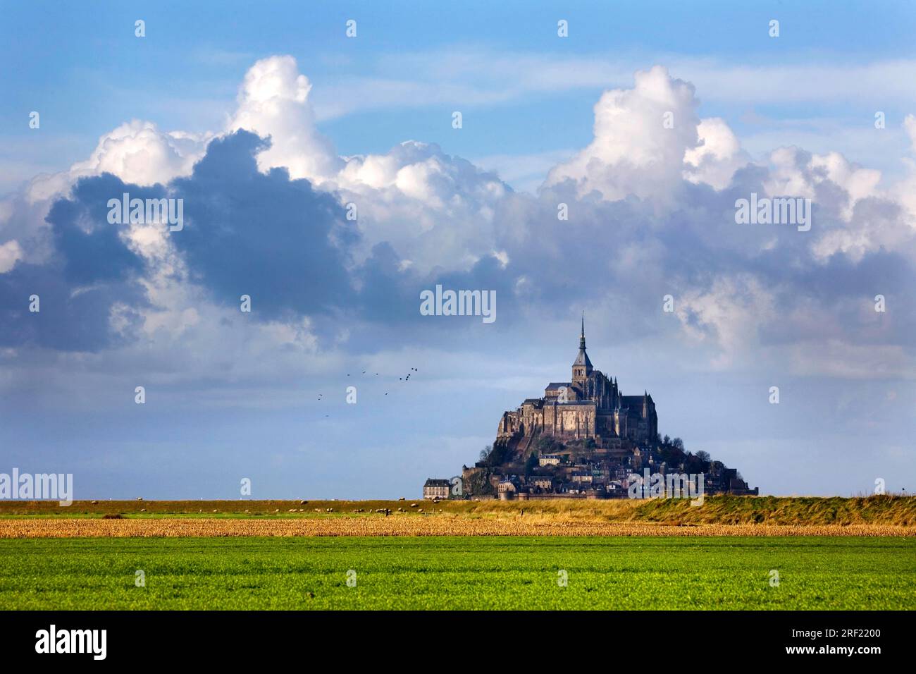 Monastery Island Mont Saint Michel, Normandy, Mont St. Michel, France ...