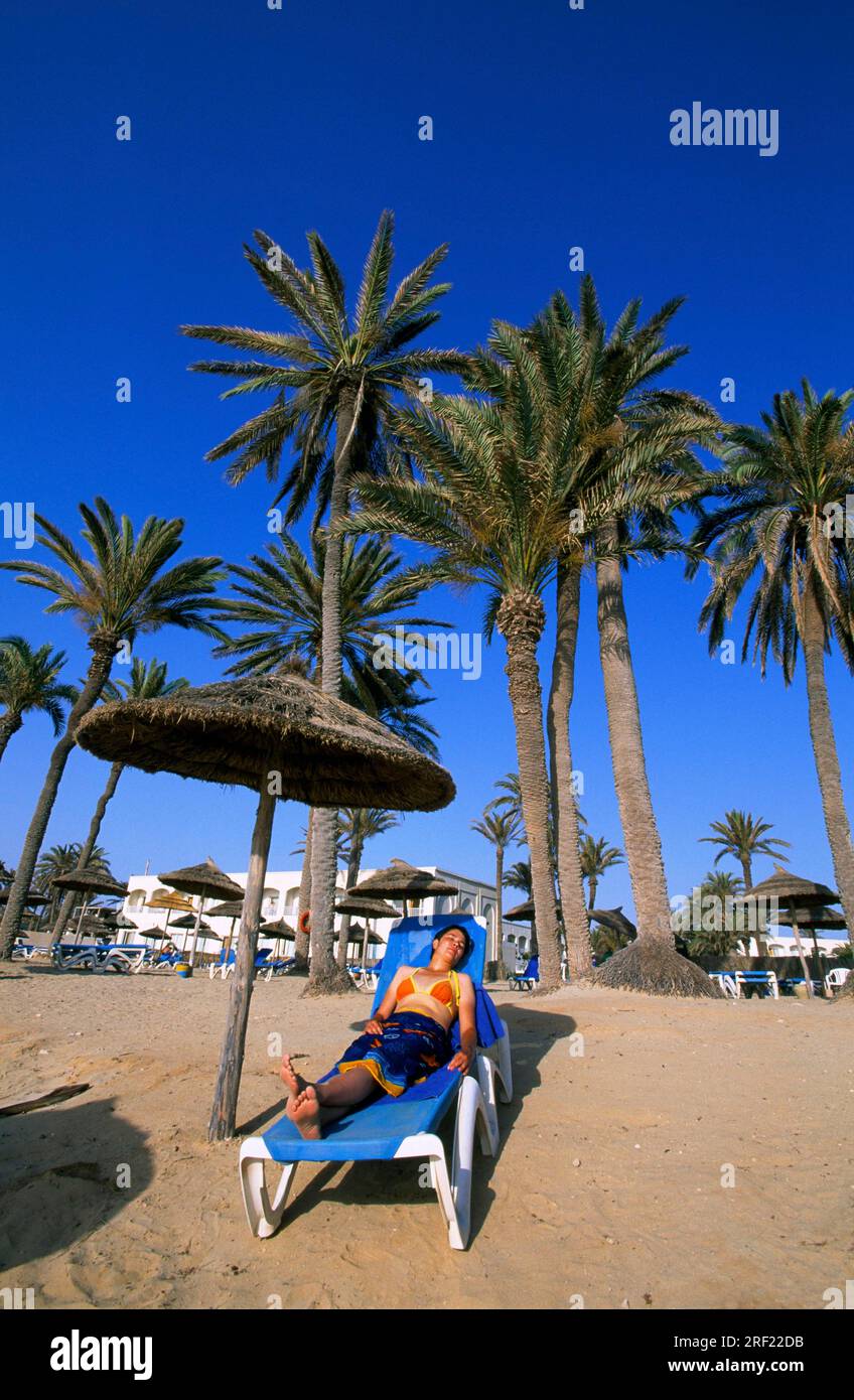 Beach in the oasis of Zarzis, Djerba Island, Tunisia Stock Photo - Alamy