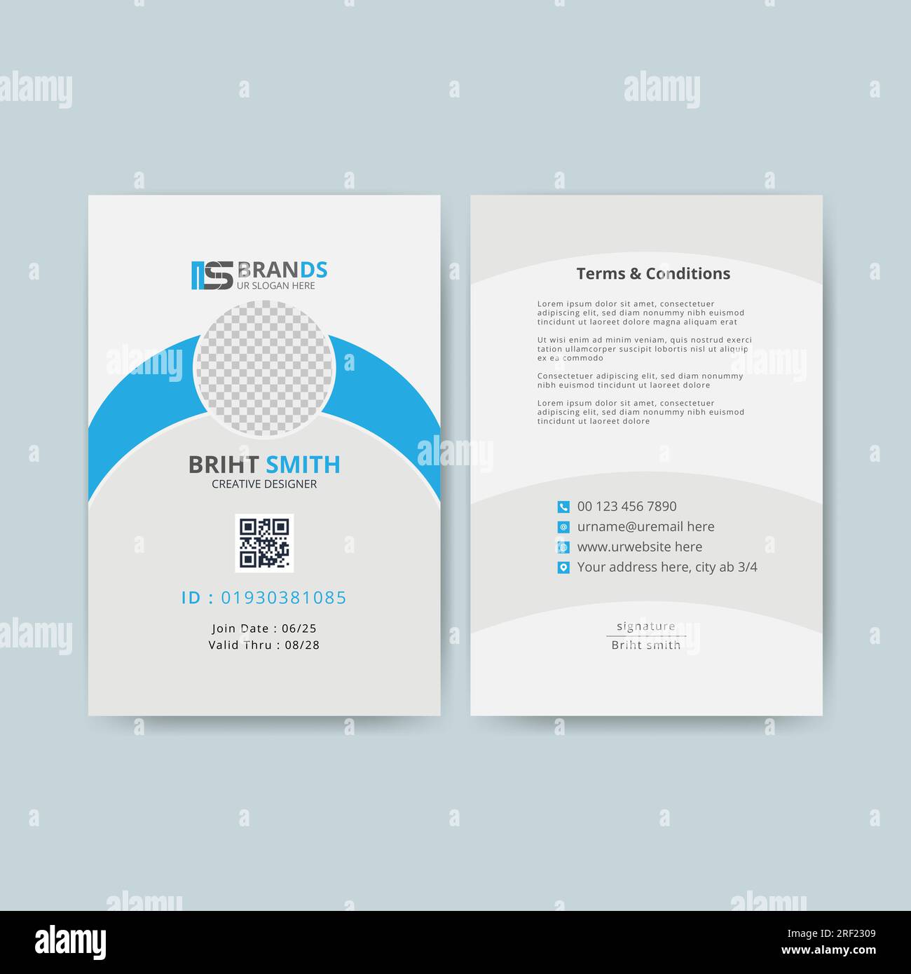Professional creative simple Business and corporate modern id card ...