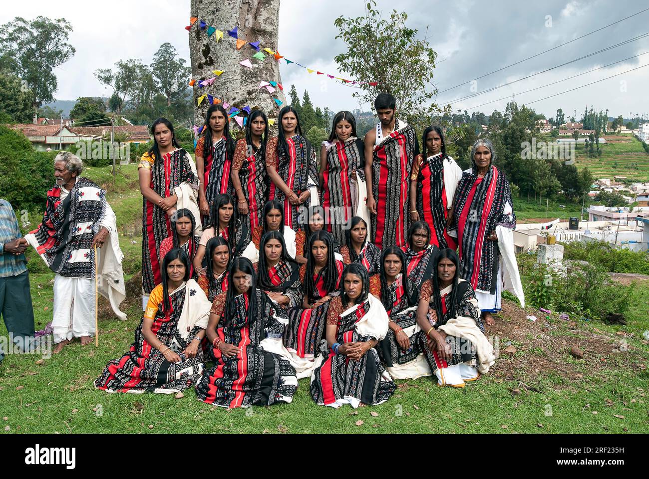 Toda Bride and Groom with their relatives, Nilgiris, Ooty ...