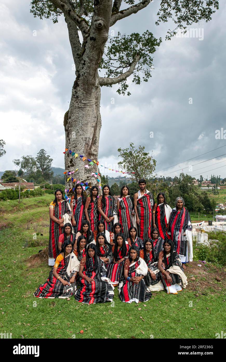 Toda Bride and Groom with their relatives, Nilgiris, Ooty ...