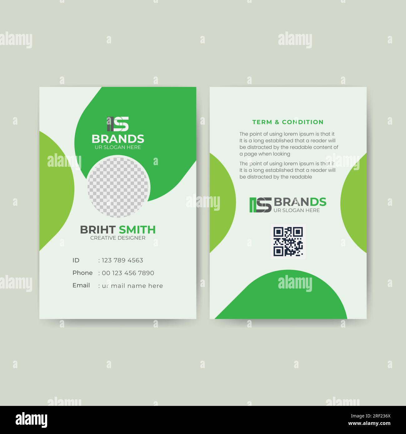 Professional creative simple Business and corporate modern id card ...
