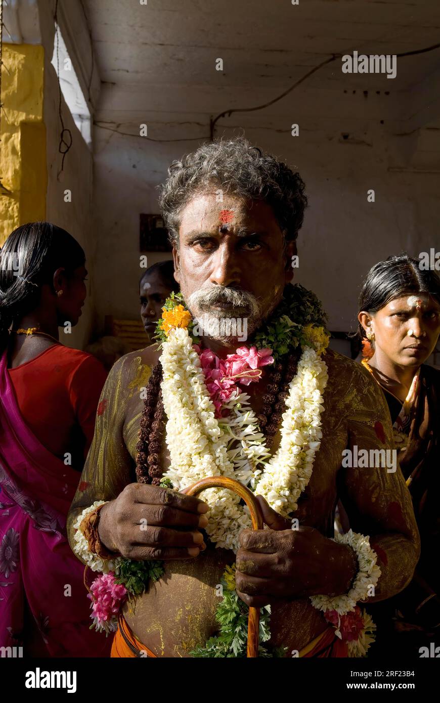 A saivite devotee in Lord Murugan Temple at Thiruttani Tiruttani ...