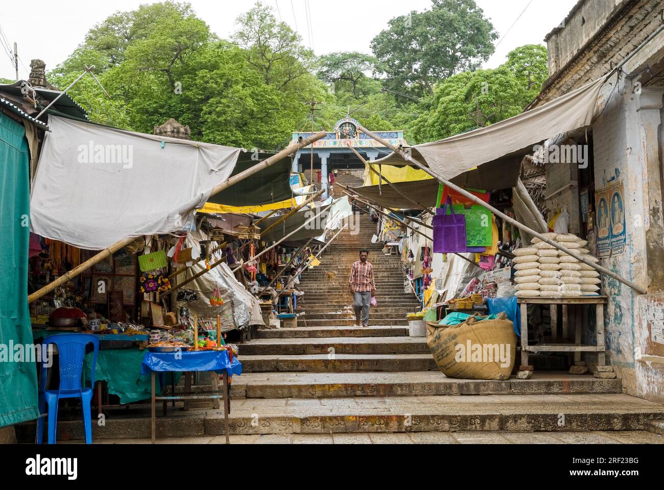 Encroachment on both side of steps, Murugan Temple in Thiruttani ...