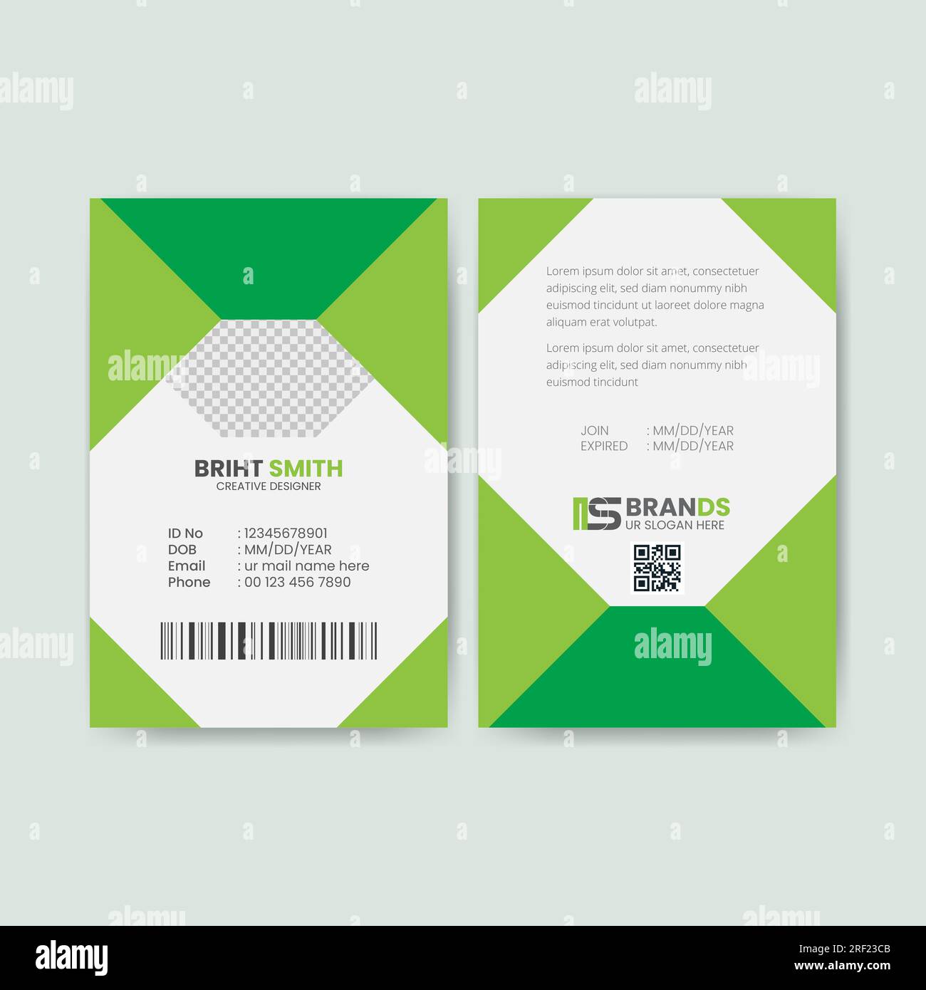 Professional creative simple Business and corporate modern id card ...