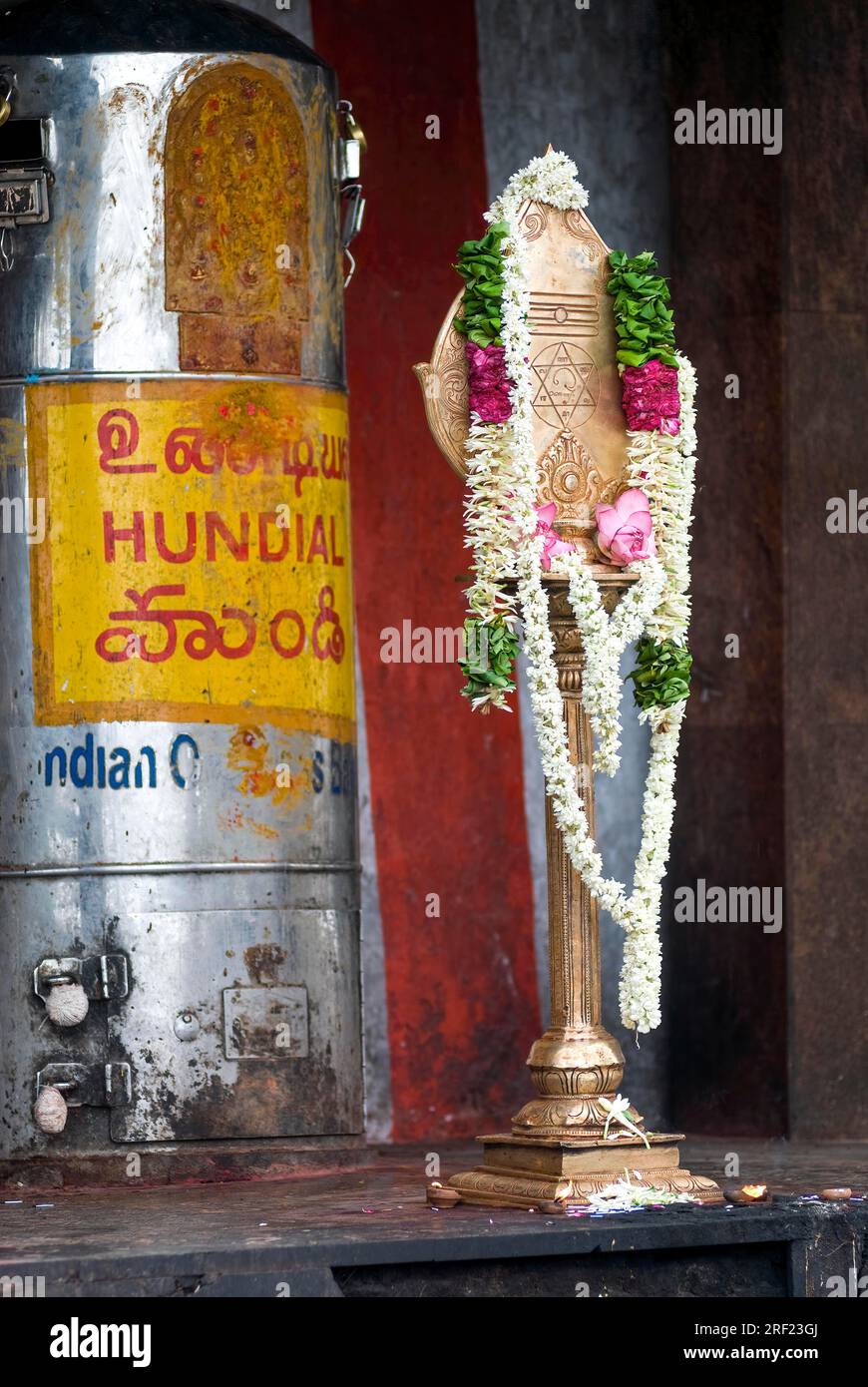Vel Spear and Hundi Undiyal at hilltop in Lord Murugan Temple at ...