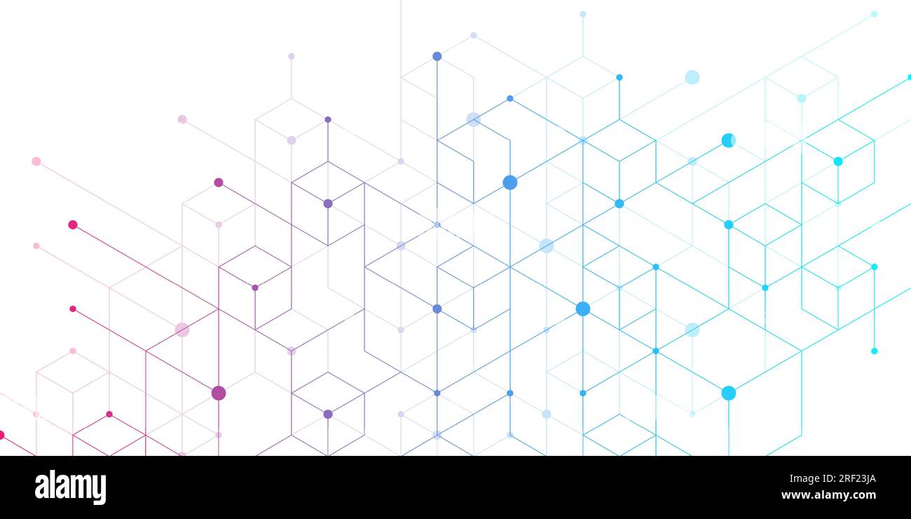 Modern technology vector illustration with square grid. Technology ...