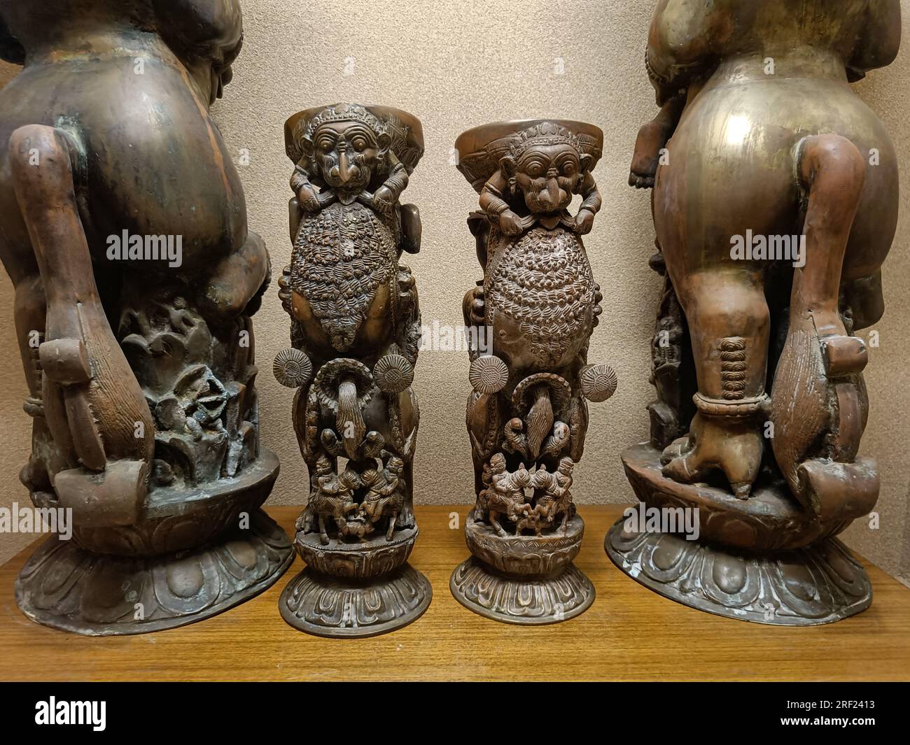 Legs of Palank (bed). Khura, Kalahandi Palace, 20th century Stock Photo ...