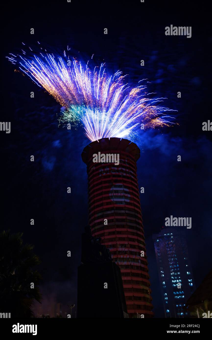 Fireworks At The Launch of Cocacola Merry Christmas Truck Launch Event ...