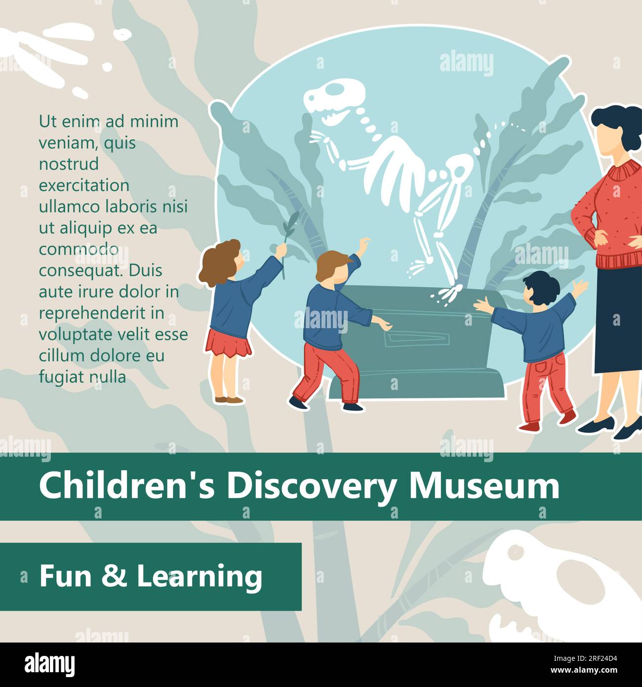 Children discovery museum fun and learning vector Stock Vector Image ...