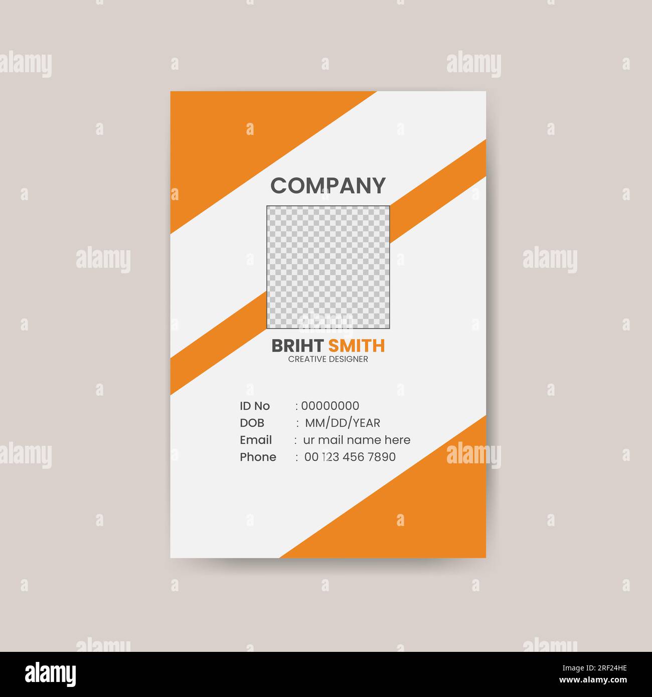 Professional creative simple Business and corporate modern id card ...