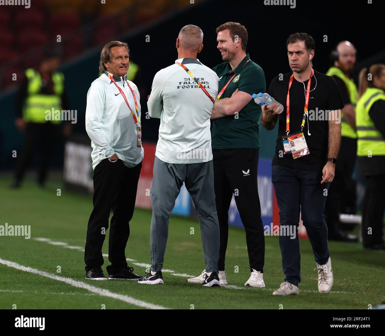 Nigeria head coach Randy Waldrum (left) prior to the FIFA Women's World ...