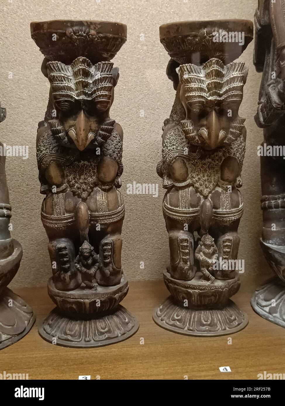 Legs of Palank (bed). Khura, Kalahandi Palace, 20th century Stock Photo ...