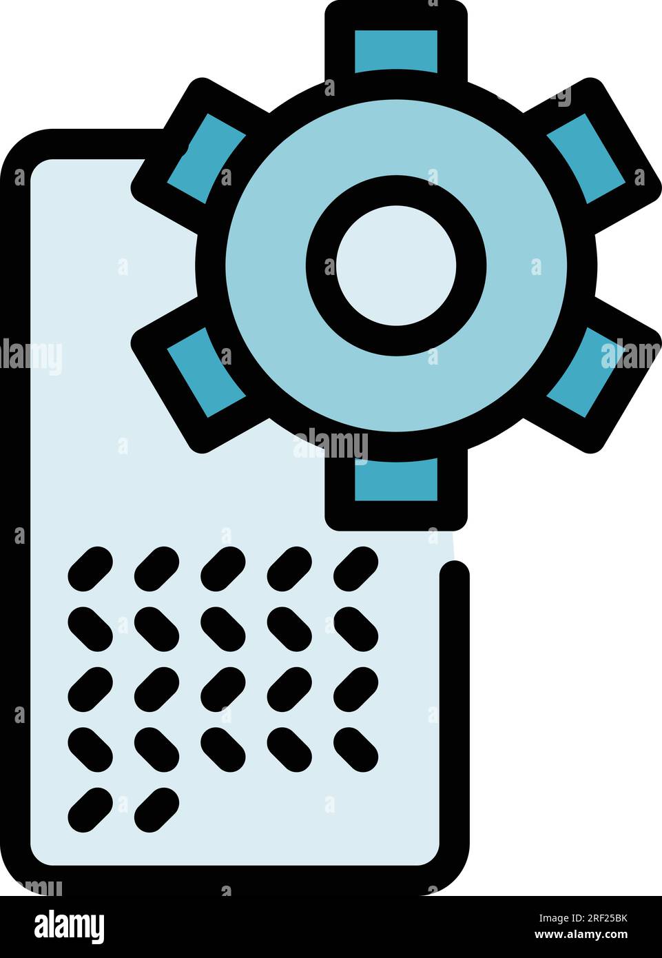 Smartphone Software Icon Outline Vector Cms Web Code System Color Flat Stock Vector Image