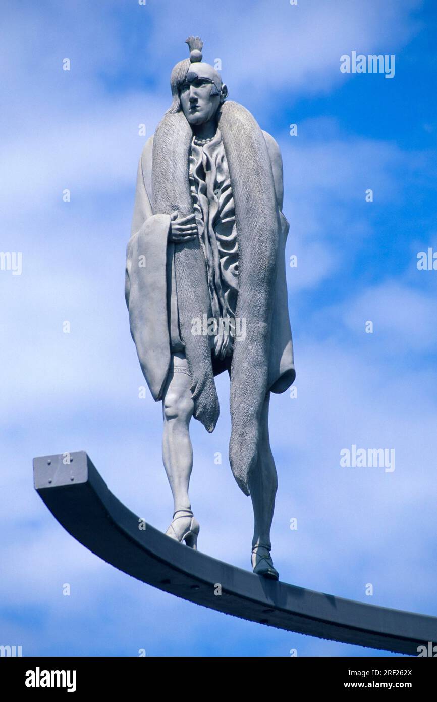 Sculpture by sculptor Peter Lenk, Gaienhofen, Lake Constance peninsula ...