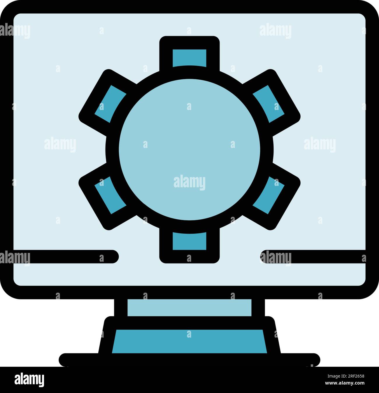 Pc software icon outline vector. Code design. Site tool color flat Stock Vector Image & Art - Alamy