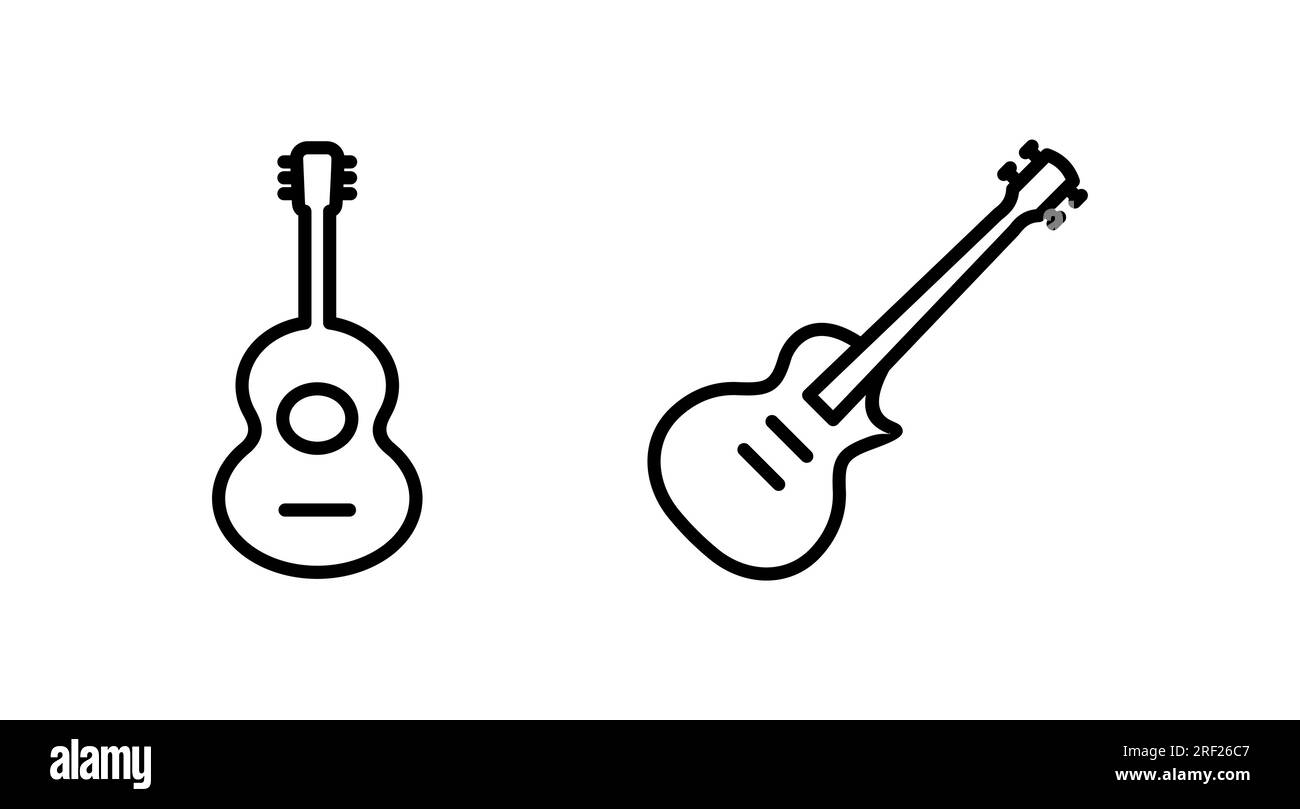 Guitar icon vector. musical instrument sign Stock Vector Image & Art ...