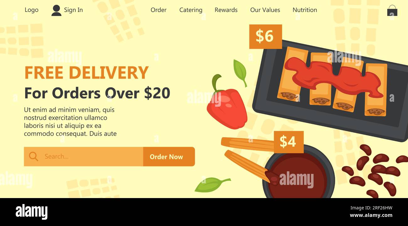 Takeaway restaurant parcel Stock Vector Images - Alamy