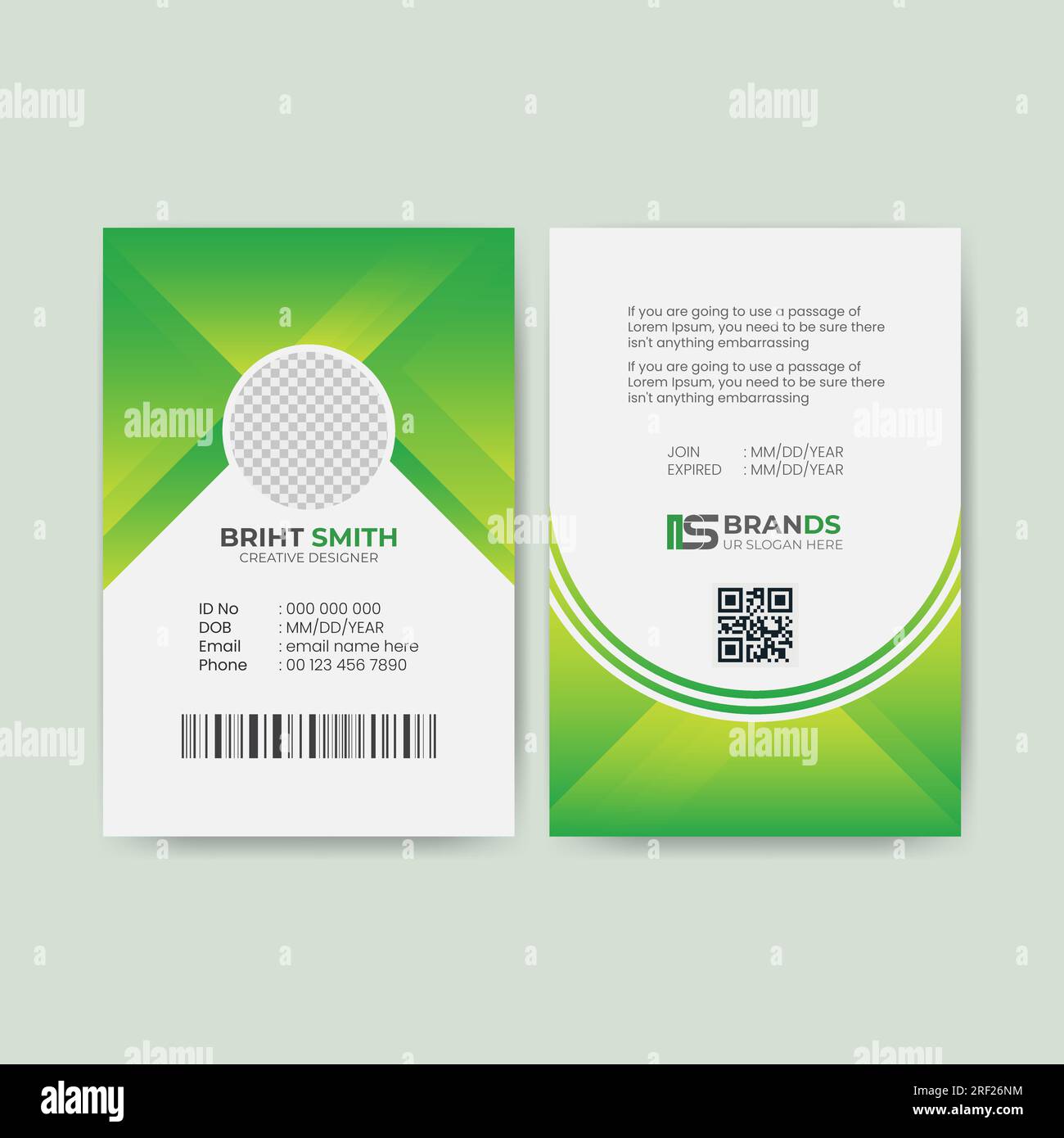 Professional creative simple Business and corporate modern id card ...