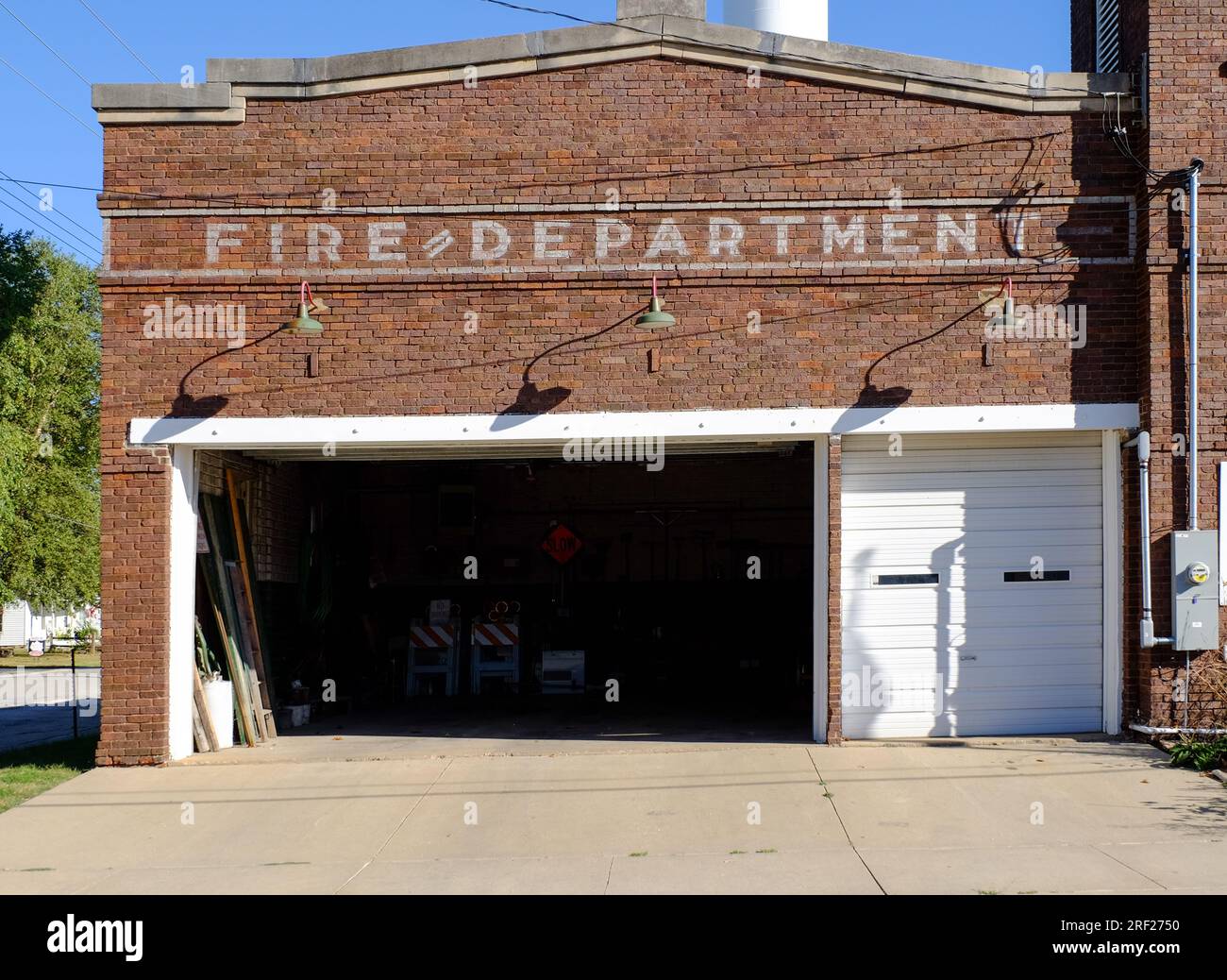 The fire department in Roseville village in Warren County, Illinois ...